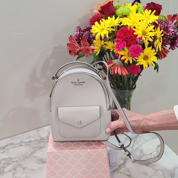 kate spade | Bags | New Kate Spade Schuyler Mini Backpack Platinum Gray ...